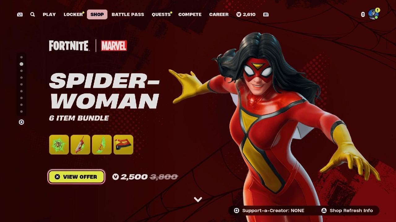 Fortnite Buying Spider-Woman - YouTube