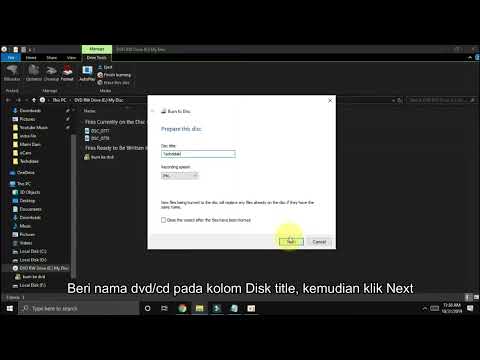 Burning DVD CD Tanpa Aplikasi di Windows 10