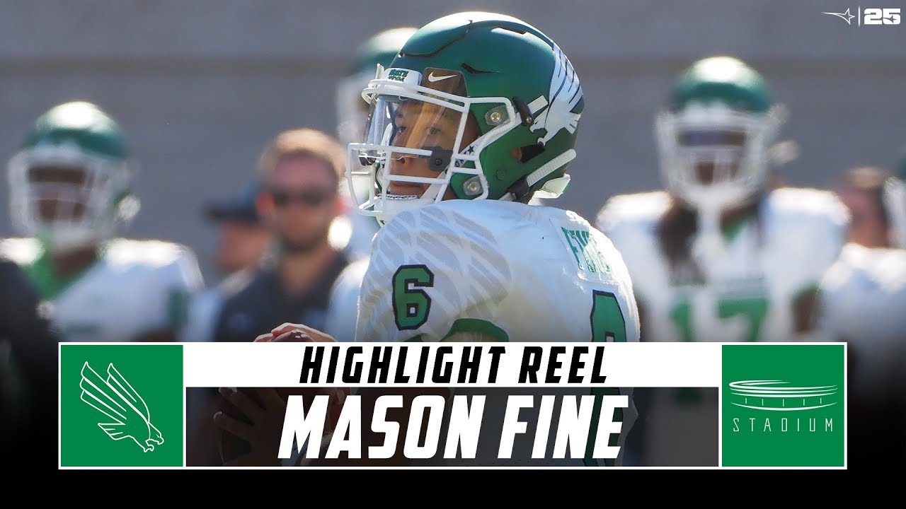 North Texas QB Mason Fine Highlight Reel - 2019 Season | Stadium - YouTube