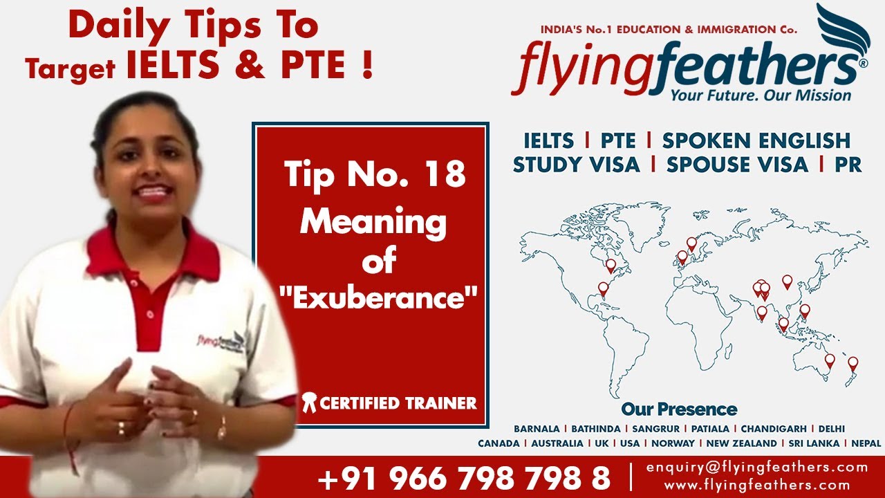 Tip #18 || Meaning of "Exuberance" || By Certified IELTS Trainer ...