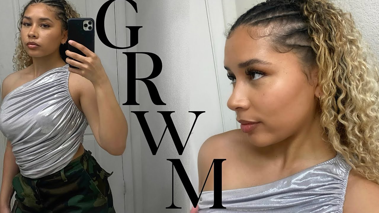 GRWM Hair, Makeup, Outfit | Beginner Makeup - YouTube