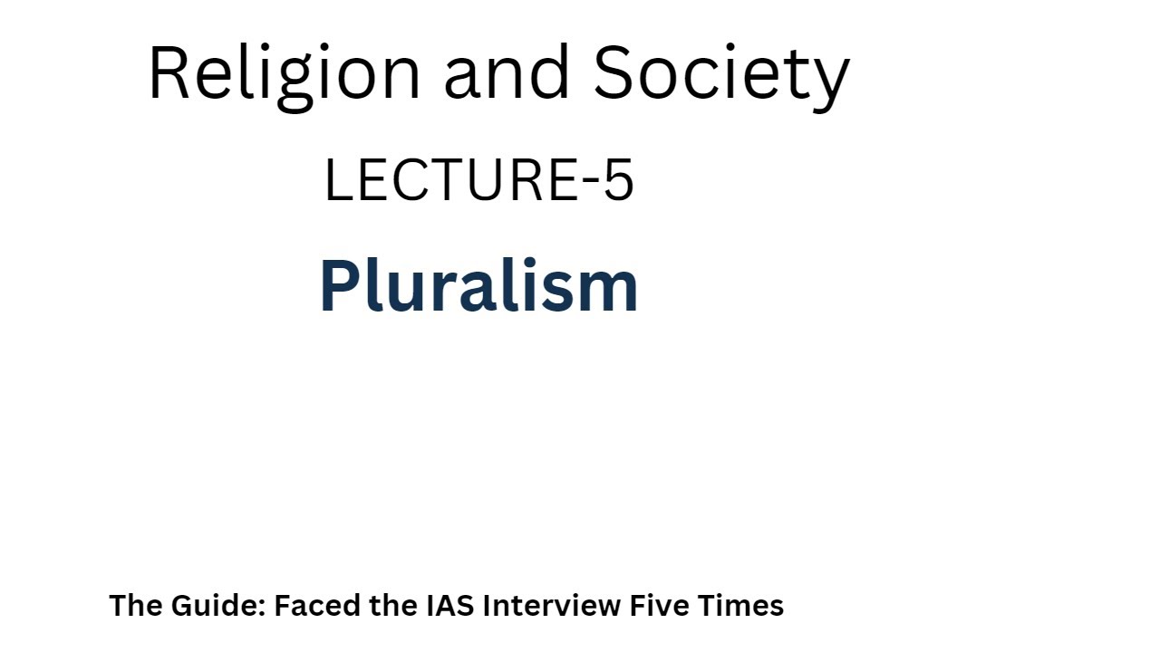 Religious Pluralism : Sociology/IAS/UPSC - YouTube