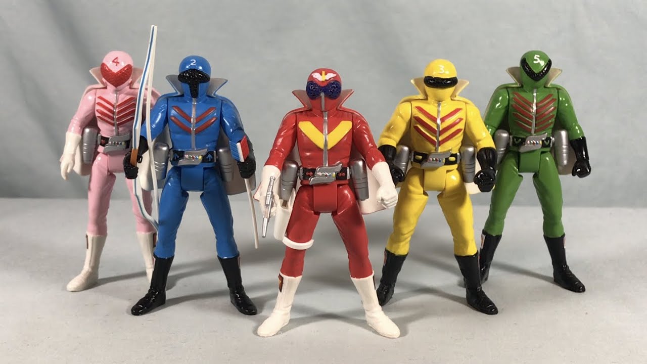 Banpresto Himitsu Sentai Goranger Action Figure Collection Review - YouTube