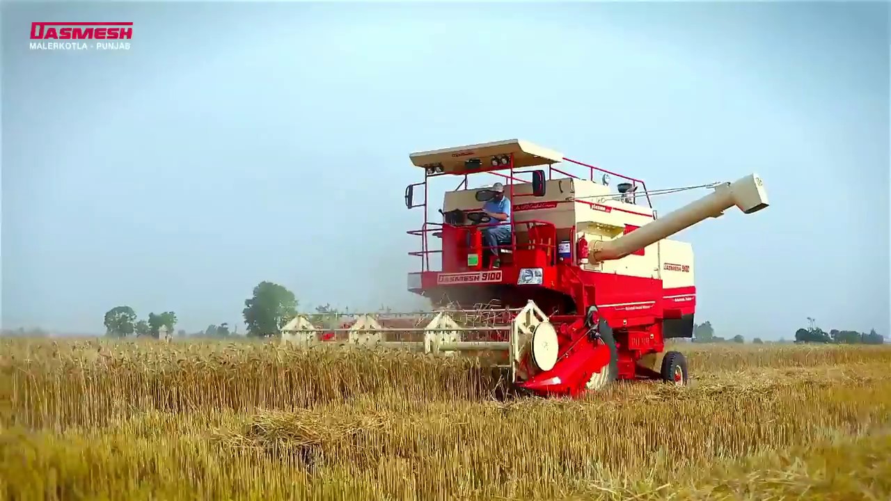 DASMESH 9100 COMBINE HARVESTER (MALERKOTLA) - YouTube