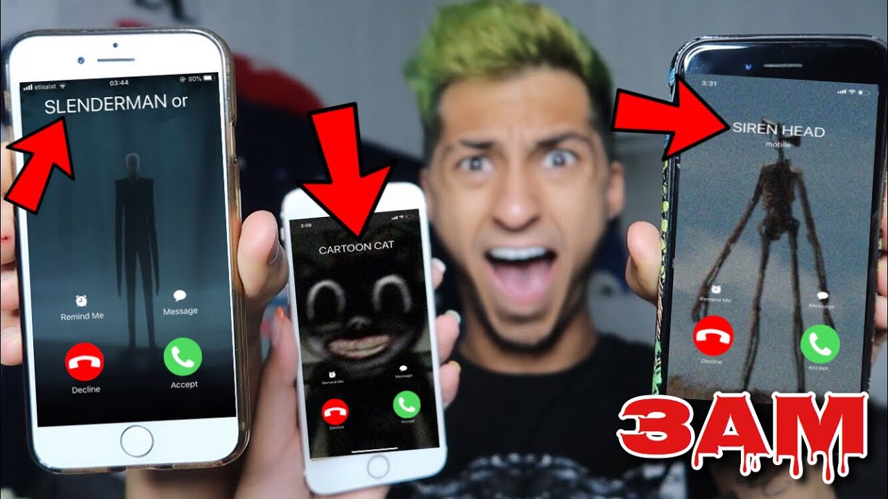 Do Not Call Siren Head Slenderman And Cartoon Cat At 3am Omg They