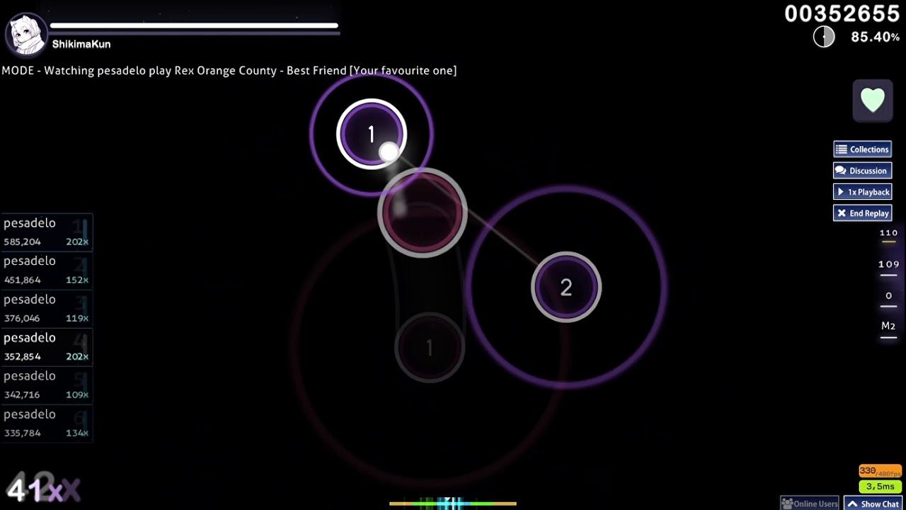 osu! Rex Orange County Best Friend [my best try in this map] - YouTube