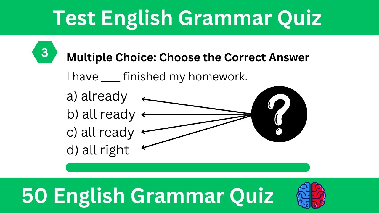 Grammar Quiz 50 English Grammar Questions। English Grammar Test # ...