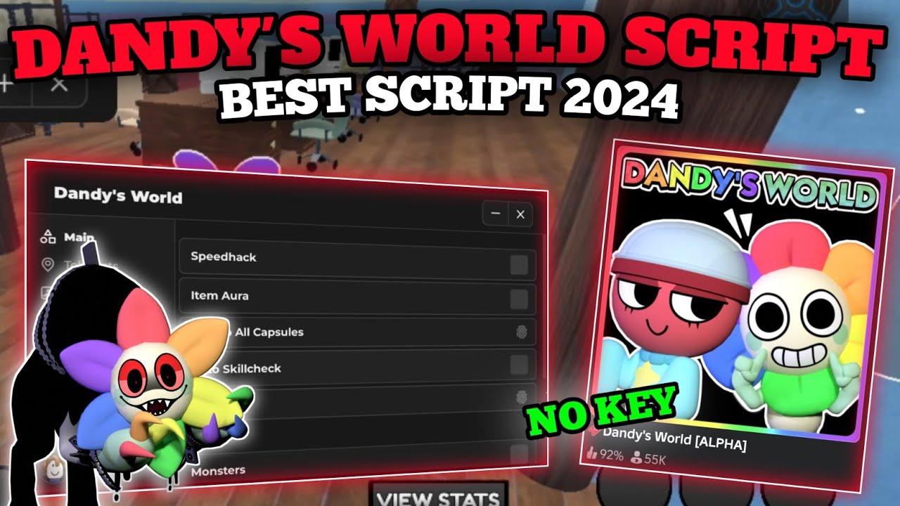 DANDY'S WORLD Roblox Script | SPEED HACK | ITEM AURA | TELEPORT | ESP ...