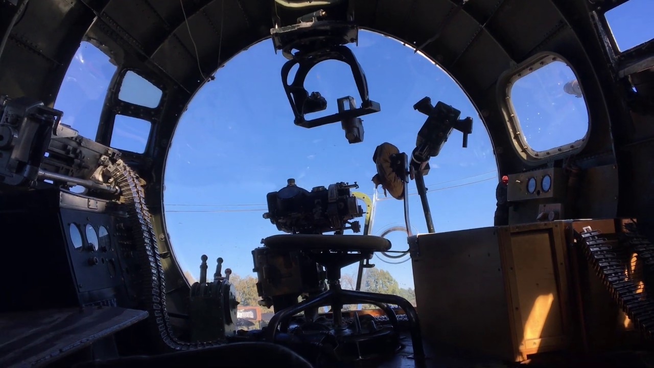 B-17 bombardier and navigator compartment - YouTube