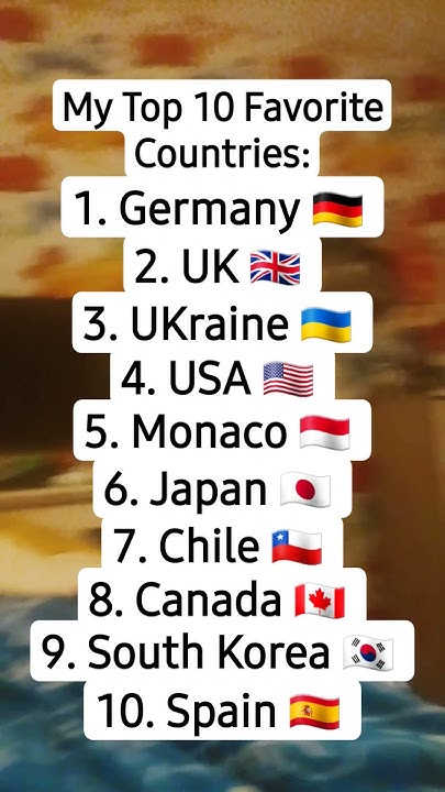 my top 10 favorite countries - YouTube