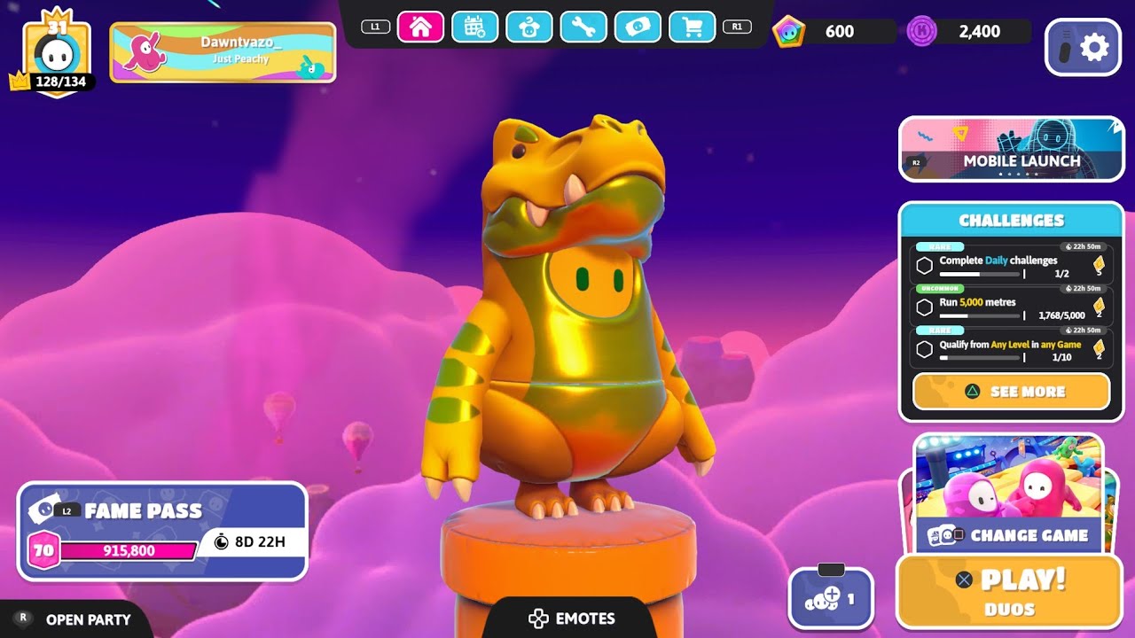 Fall Guys gameplay on look battle pass level Max 😅 - YouTube