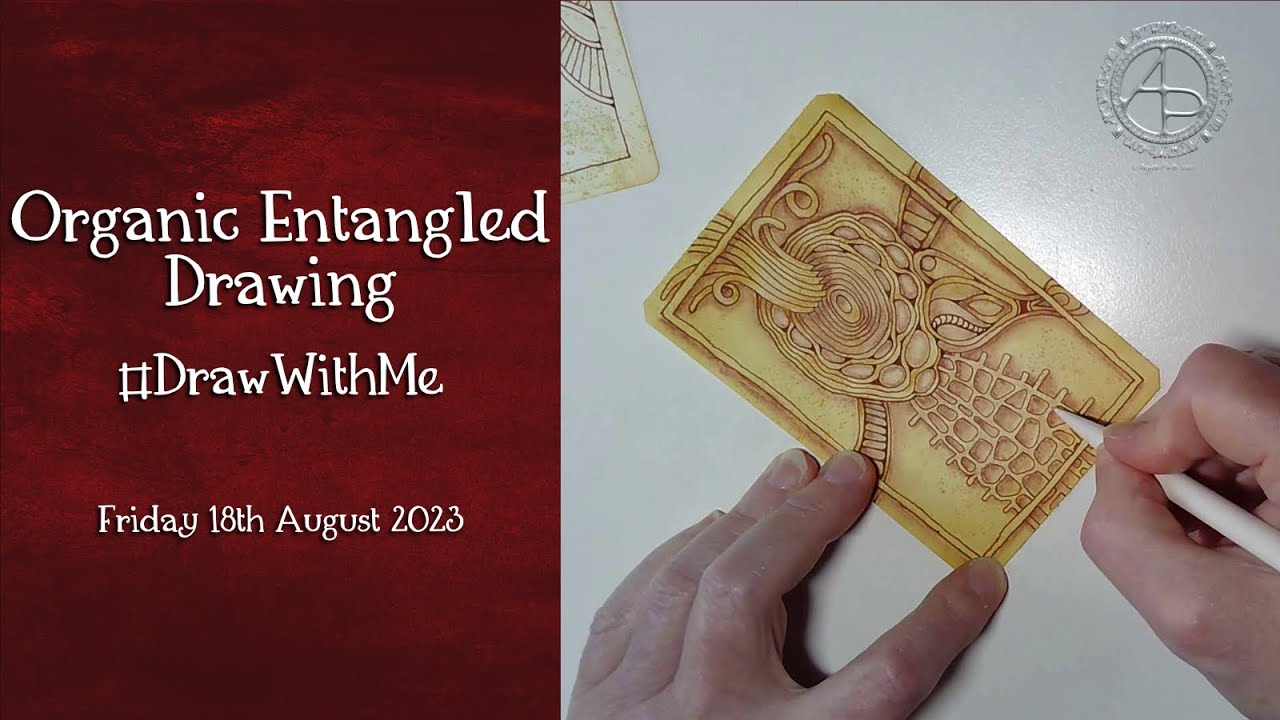 Organic Entangled Drawing #Drawwithme #pendrawing #chalkpastels # ...