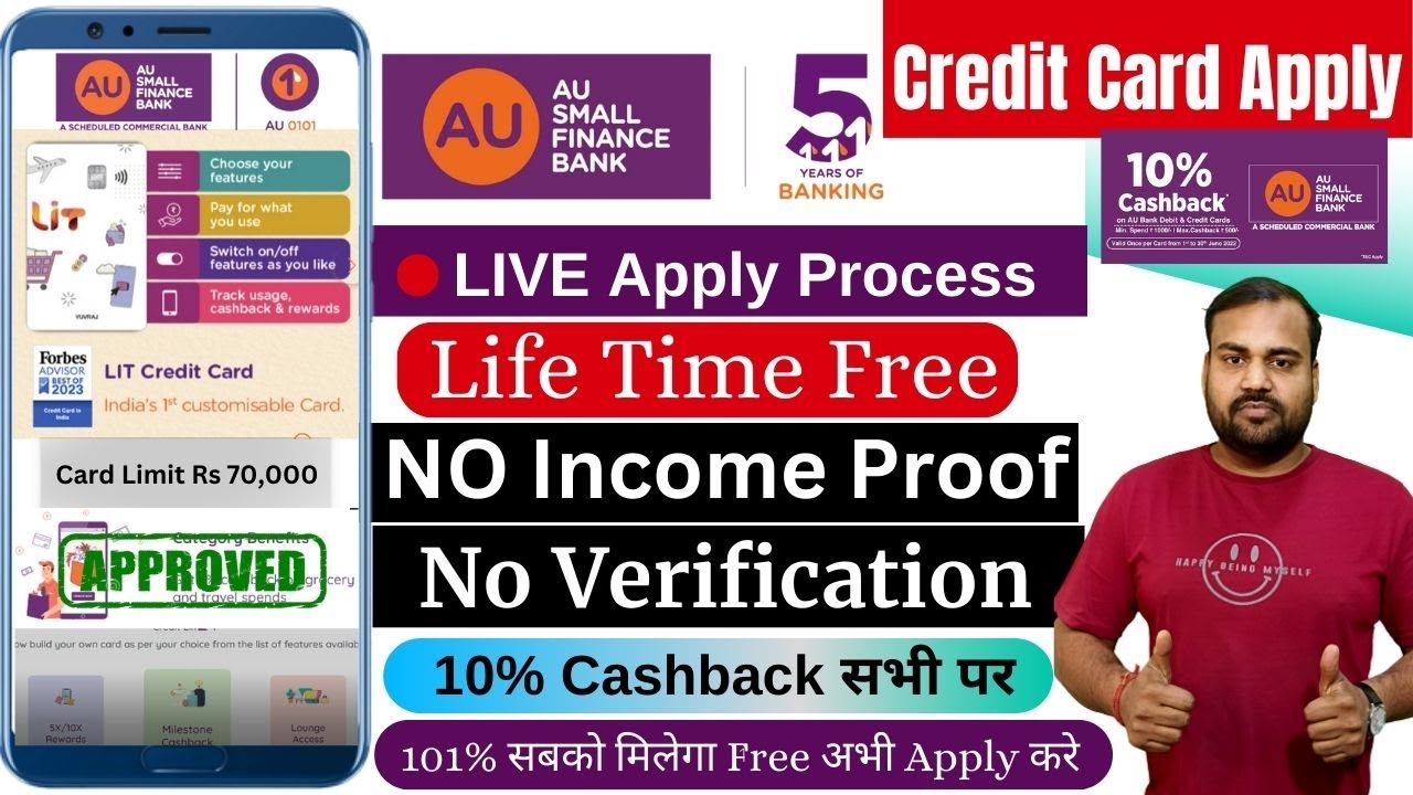 Au bank credit card apply online || apply Au small finance bank credit ...