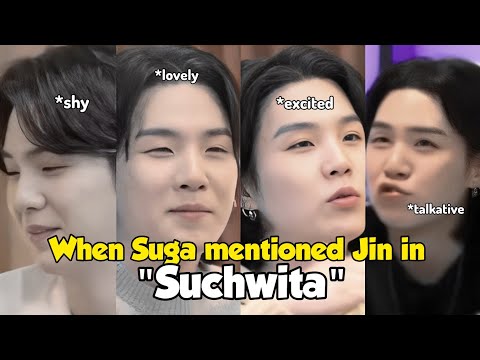 His Expression Never Lies! When Suga Talking About Jin in Suchwita