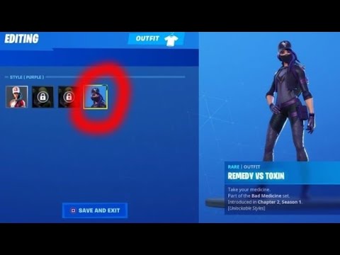 Unlock REMEDY VS TOXIN Skin Purple Style NOW (How to get the purple ...