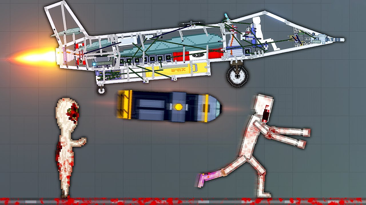 SCP Facility BOMBED By Fighter Jet - People Playground Gameplay - YouTube