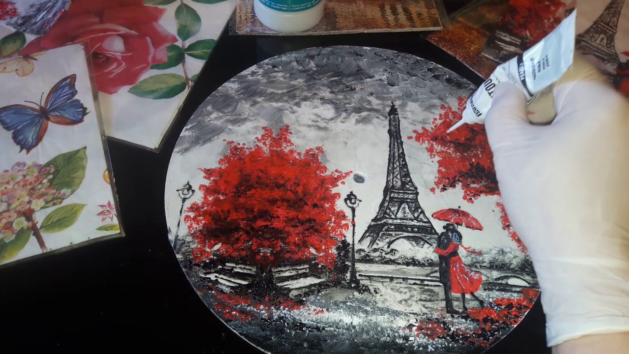 Decoupage Tutorial For Beginners/ DIY Home Art Decor/ Easy Acrylic ...