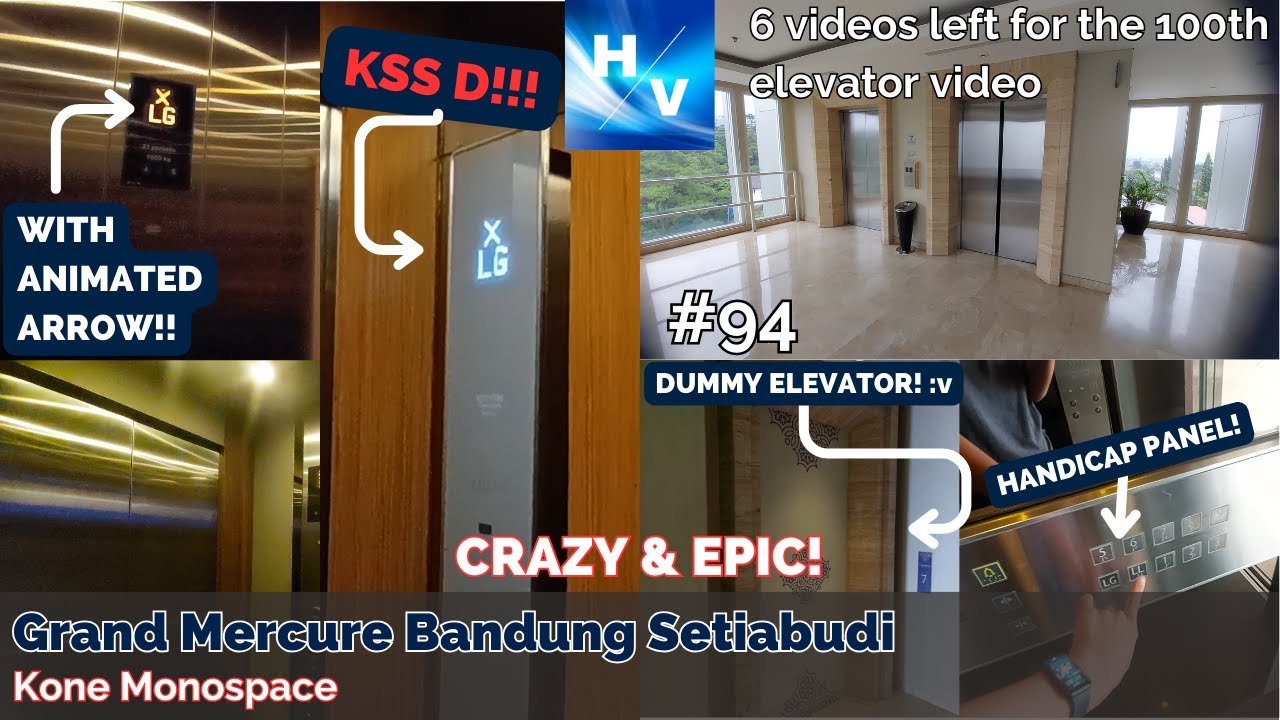 CRAZY & UNIQUE KONE Monospace Elevators at Grand Mercure Bandung Setiabudi - YouTube