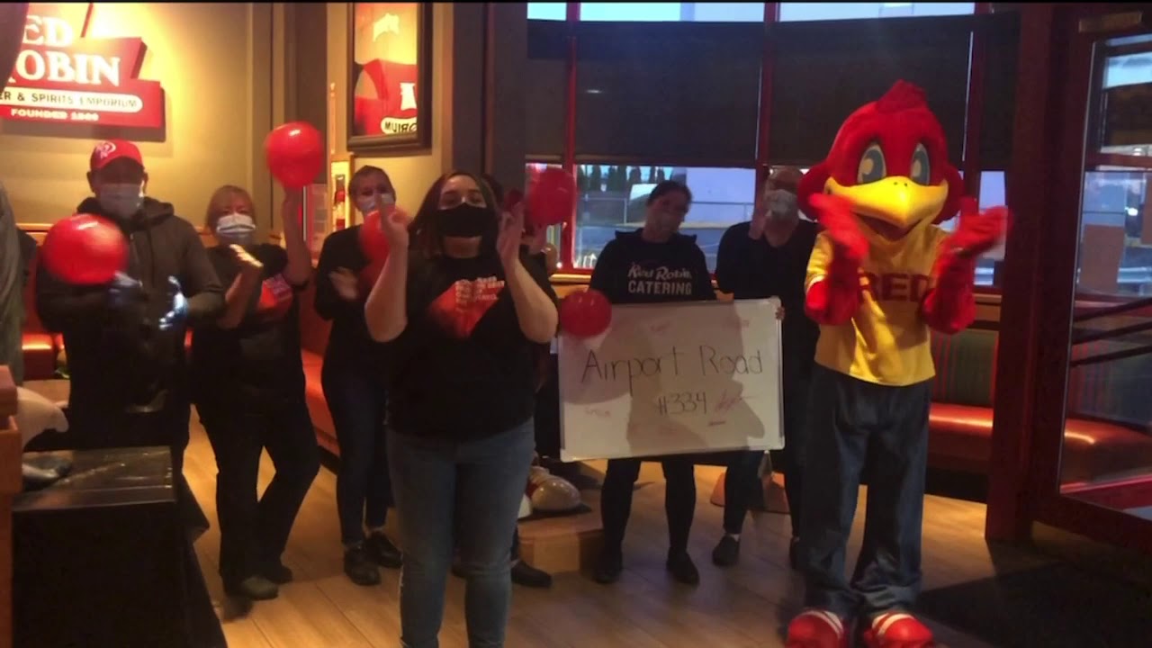 Red Robin Airport Road Birthday Song Entry - YouTube