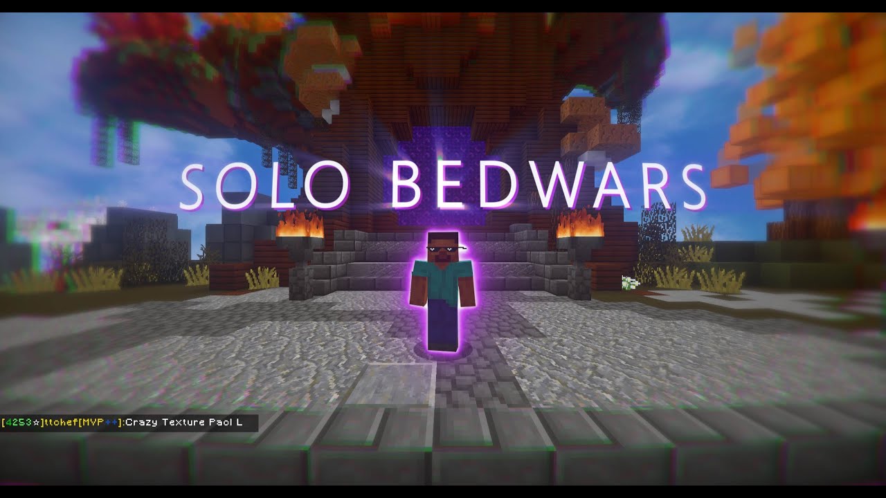 Playing Bedwars without a Texture Pack | Solo Bedwars - YouTube