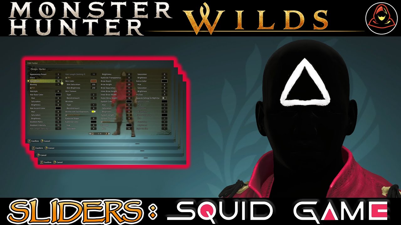 Monster Hunter Wilds | Character Creation Sliders: Squid Game Soldier ...