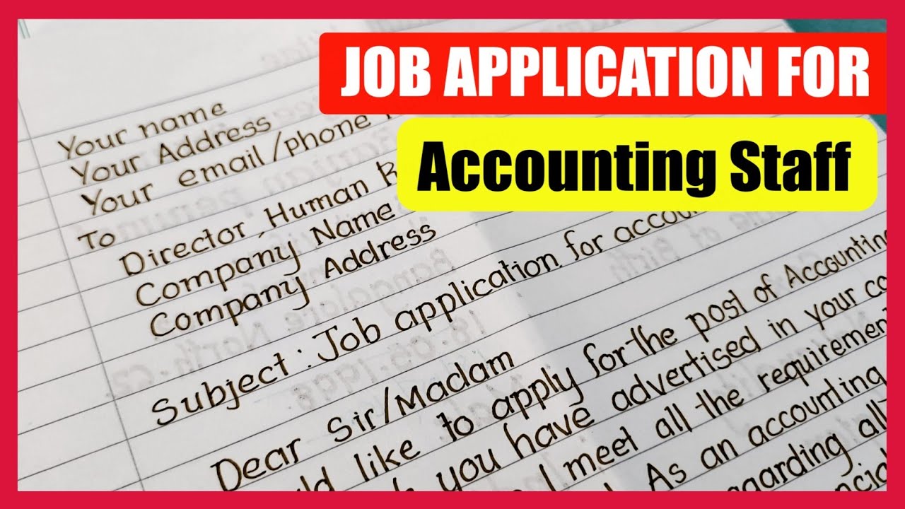 Job application for accountant || How to write job application letter ...