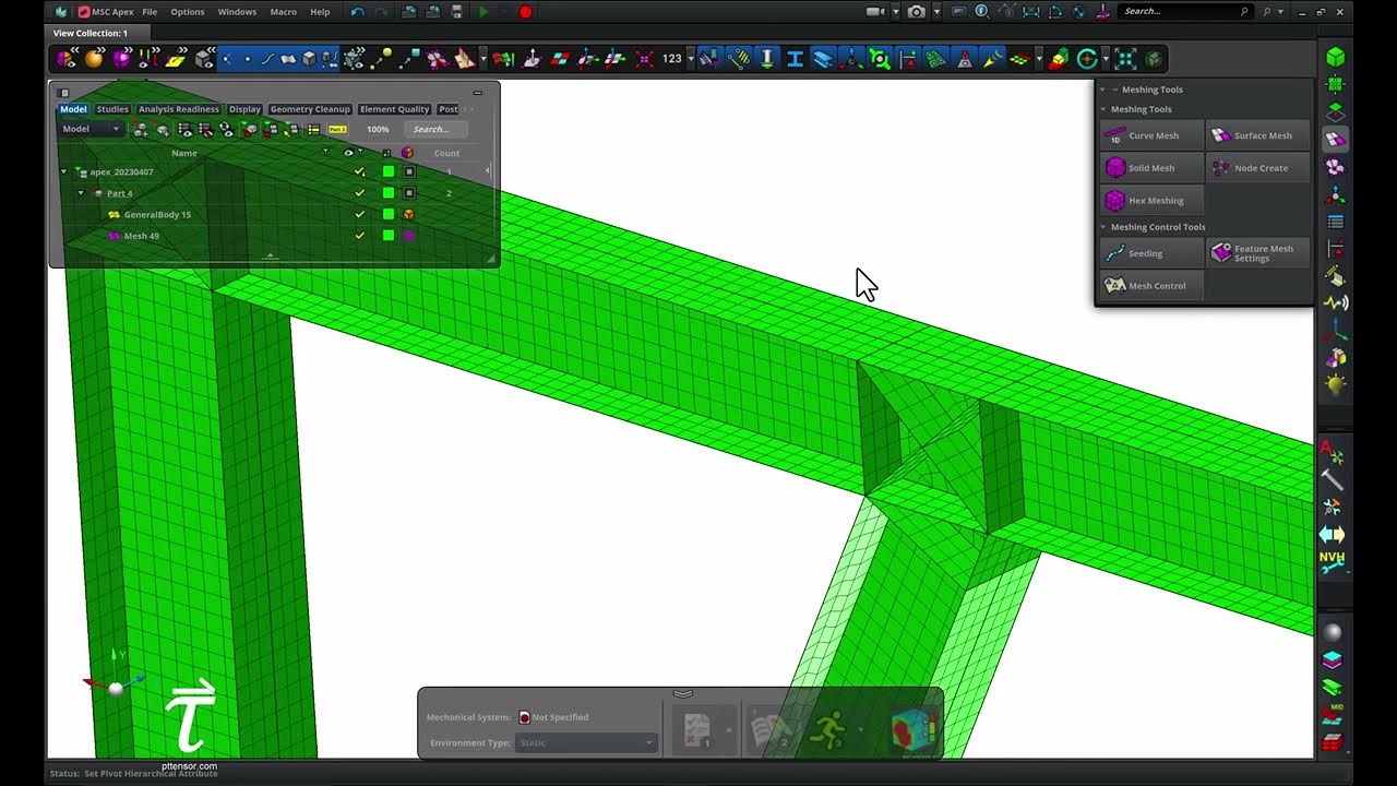 TUTORIAL MSC Apex (HEXAGON) beban siklik dan hysteresis loop part I: Geometri preparation dan ...
