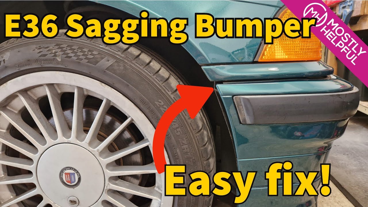 BMW E36 - Easy DIY fix for Sagging Bumper Mounts - YouTube