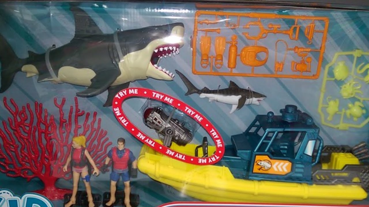 kid pretend play with Sharks, sharks playset , fun play with sea ...