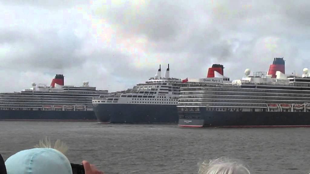 The Three Queens at Liverpool Pier Head Celebrate 175 Years of Cunard ...