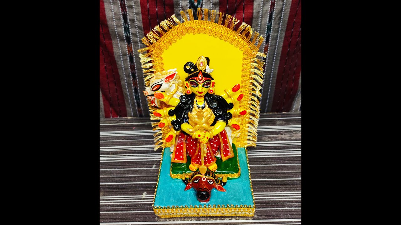 Small Durga Idol Making || 6" Theme Idol || Durga with traditional ...