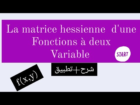 La matrice hessienne d'une fonction à deux variables - YouTube