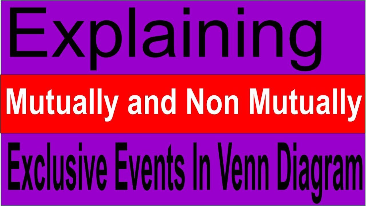 Mutually exclusive and non mutually events in Venn diagram - YouTube