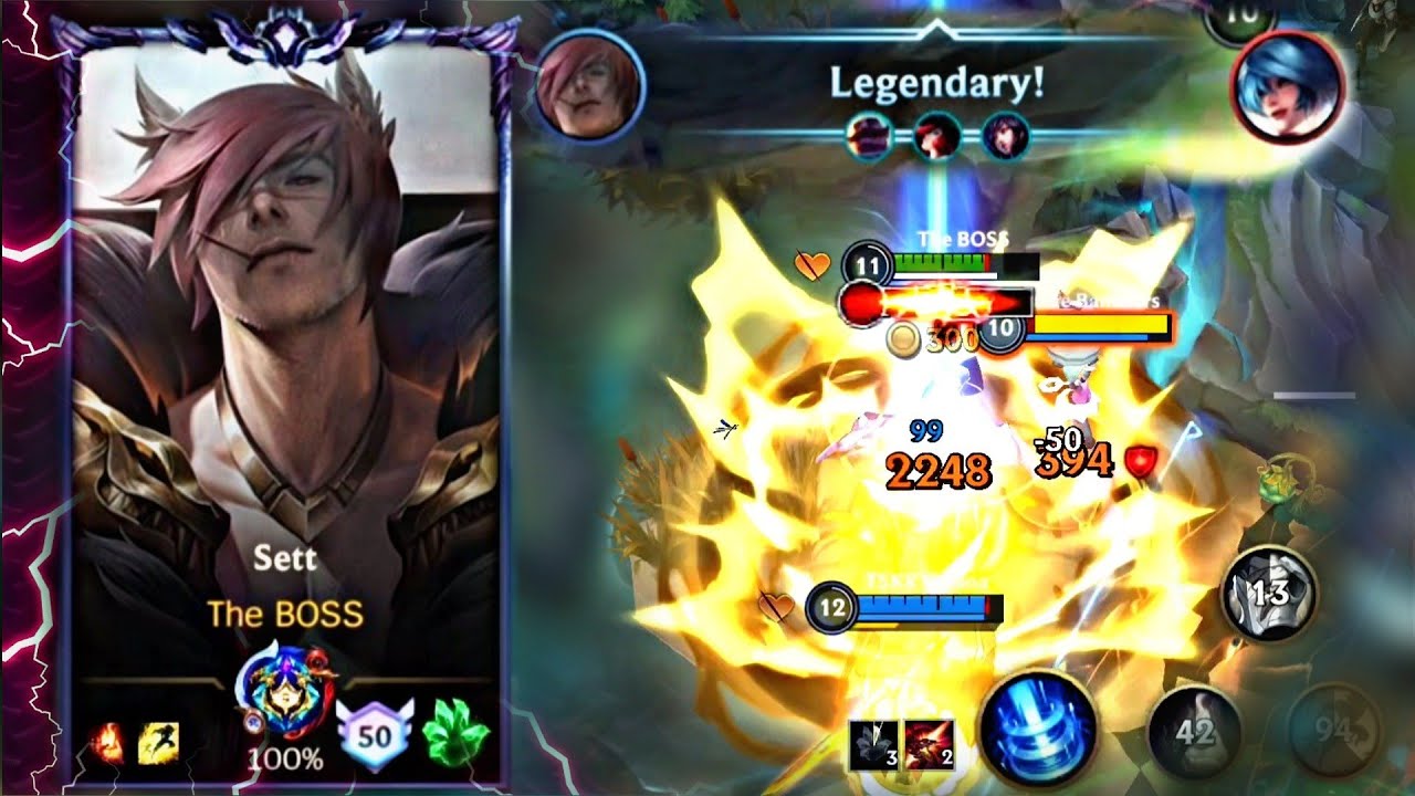 SETT LEGENDARY GAMEPLAY NO DEATHS CHALLENGE WILD RIFT SEASON 9 - YouTube