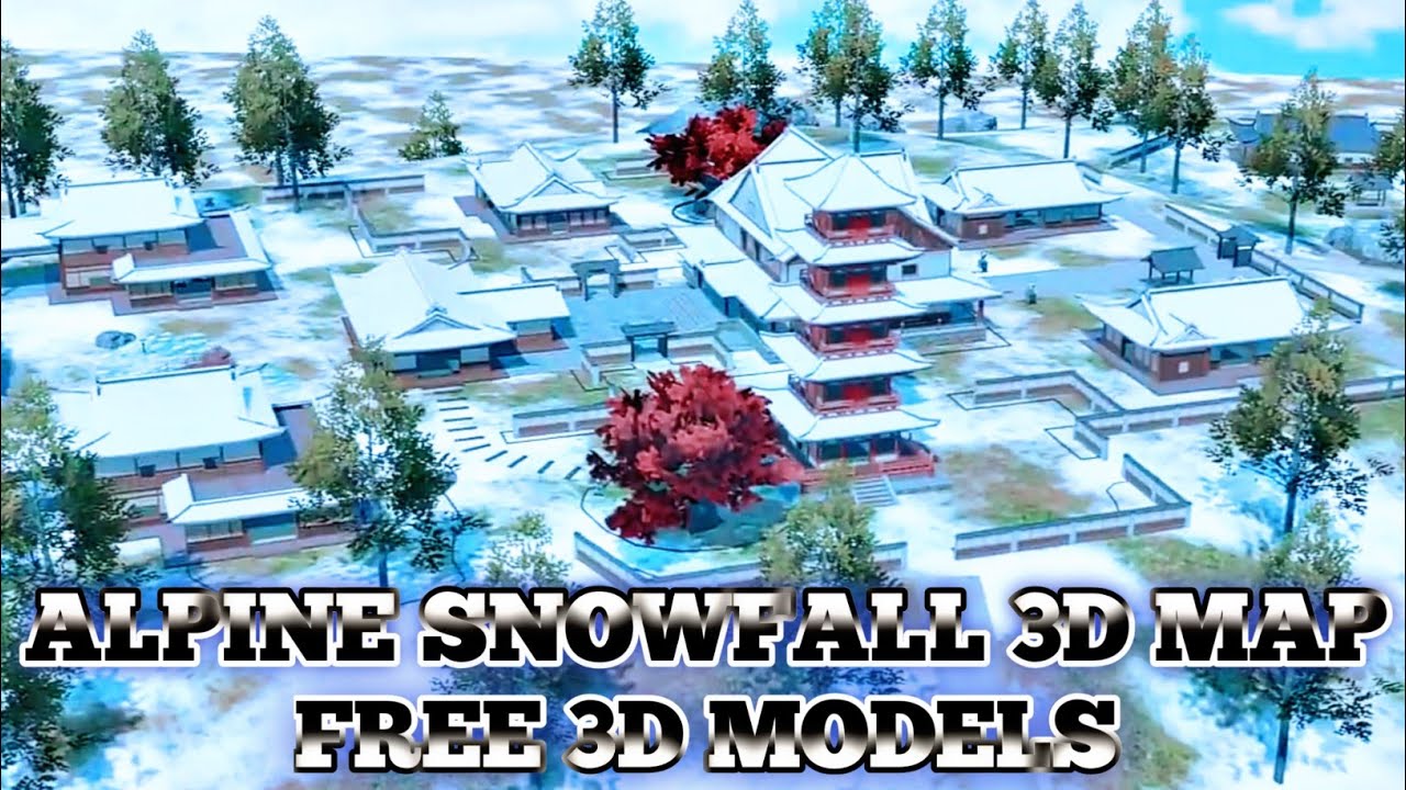New Map Snowfall 3D Model Free Fire | Free Fire 3D Model Obj File - YouTube