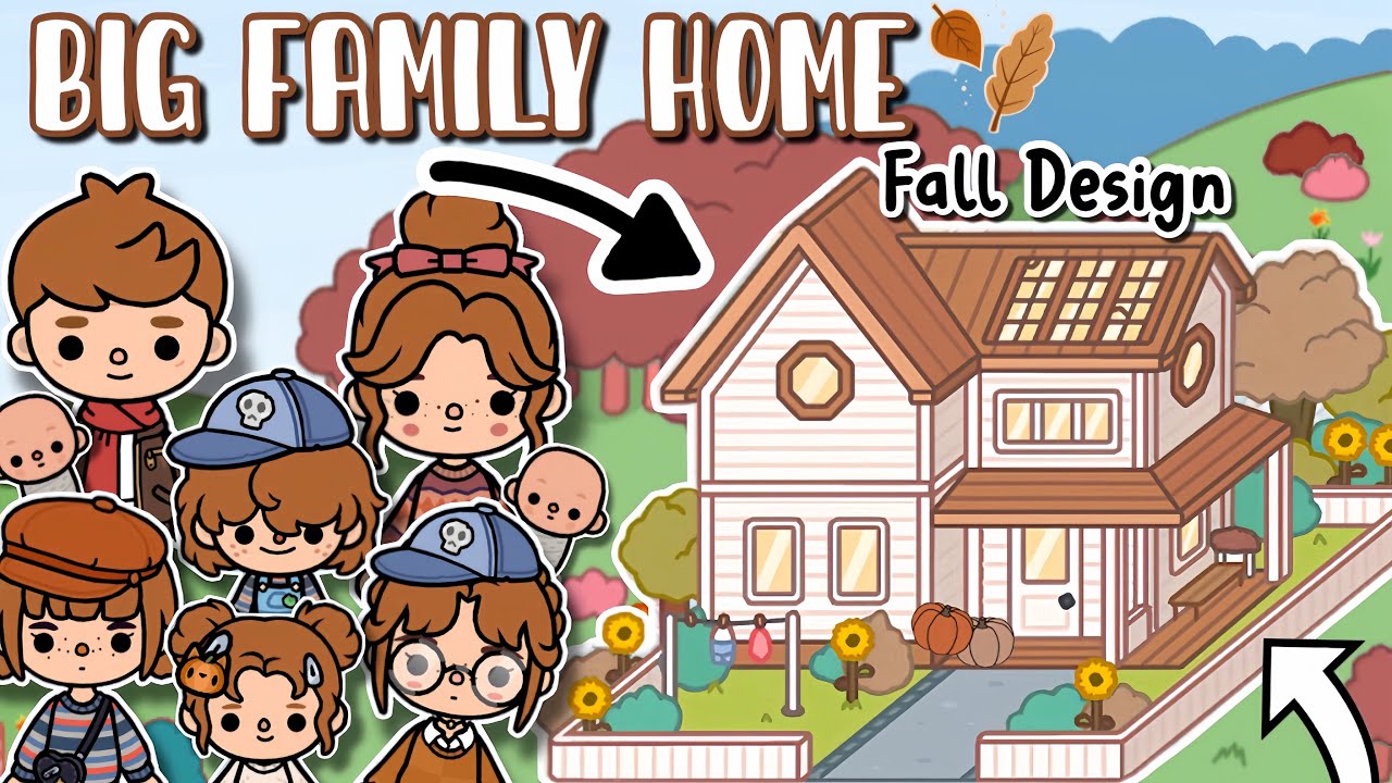 BIG Family Home Fall Design 🧺 Toca Boca House Ideas🍂 [House Design ...