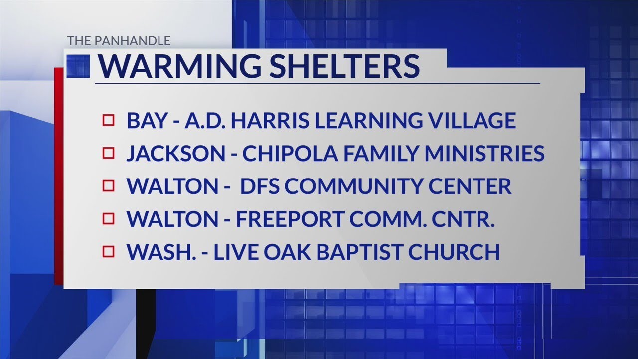 Cold weather emergency shelters open in the Panhandle - YouTube