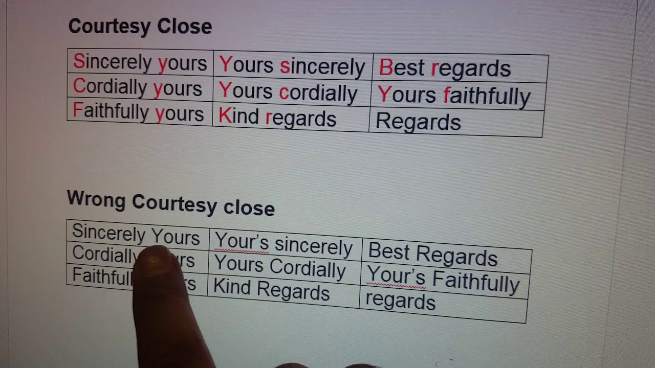 Courtesy Close - YouTube