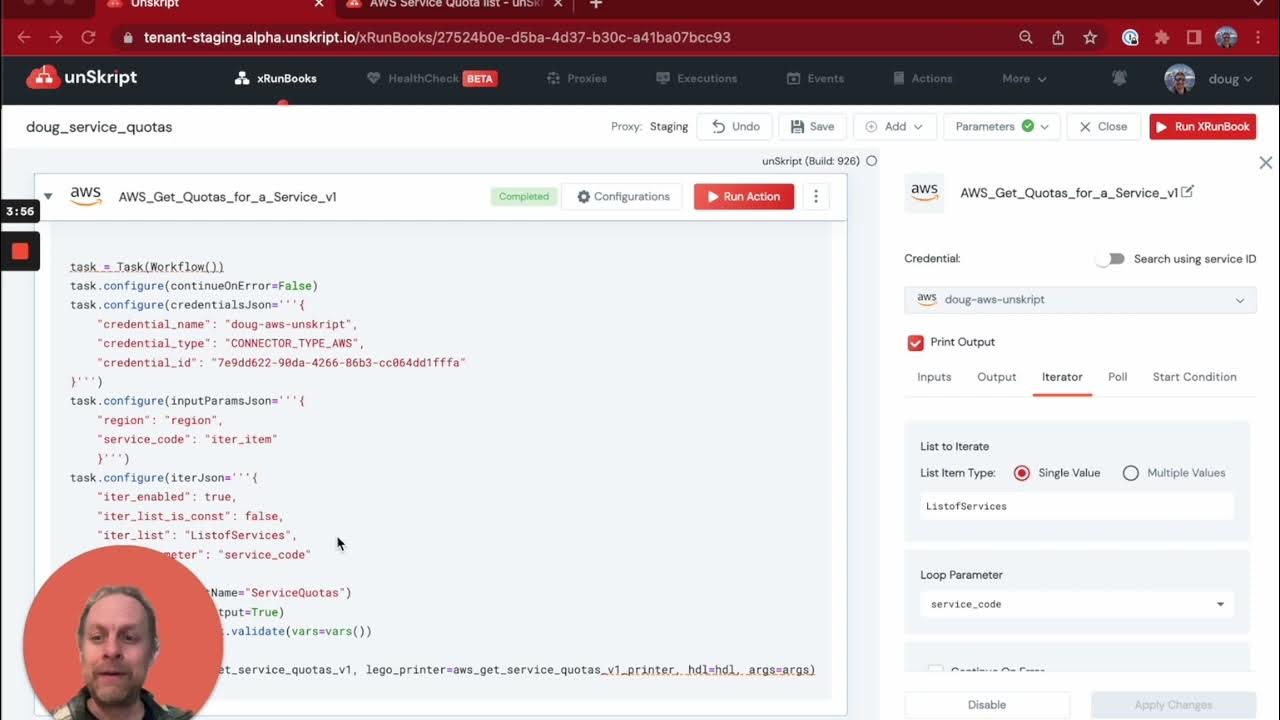 Building a list of AWS Service Quotas with unSkript - YouTube