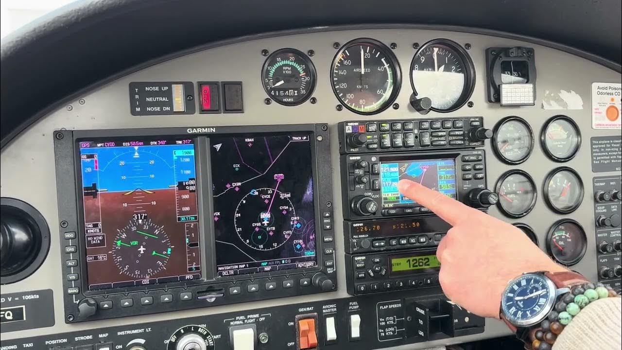 How to set up a VOR using the Garmin 430 GPS - YouTube