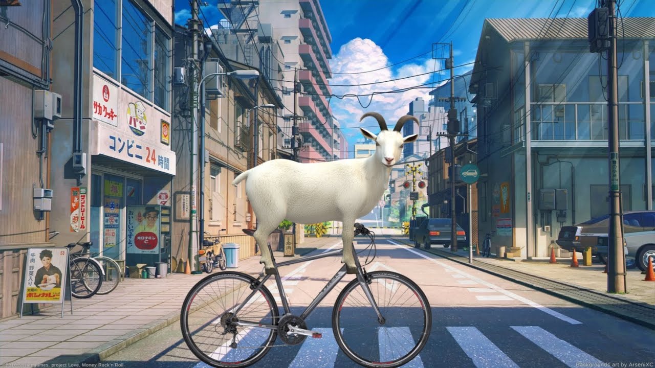 My Goat Simulator bike race speedrun - YouTube
