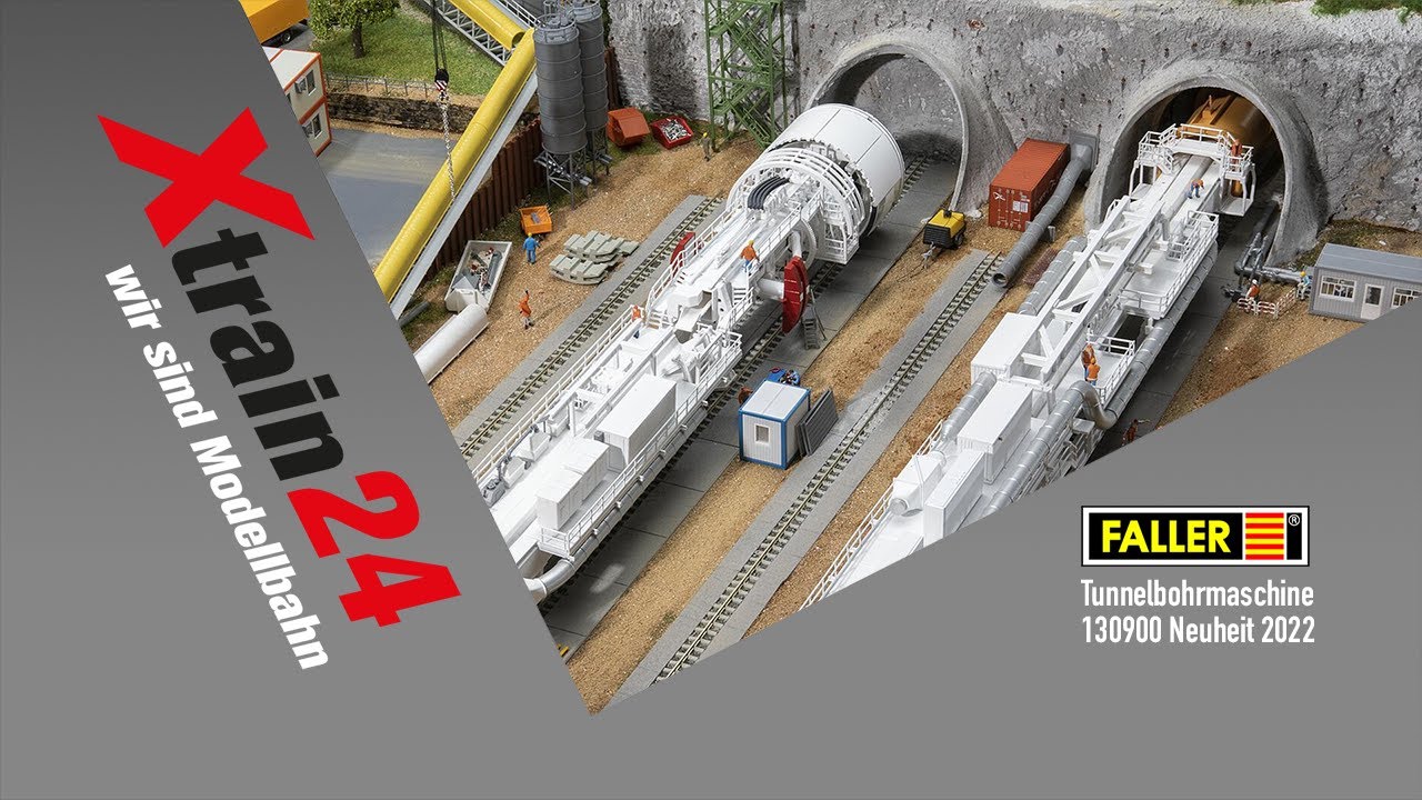 FALLER H0 Neuheit 2022 - Tunnelbohrmaschine Gripper-TBM - YouTube