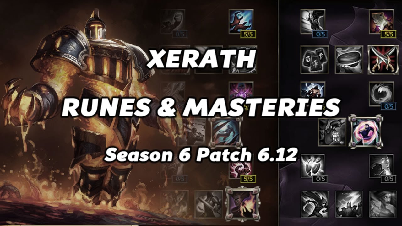 League of Legends - Xerath Runes and Masteries Guide - LoL Season 6 ...