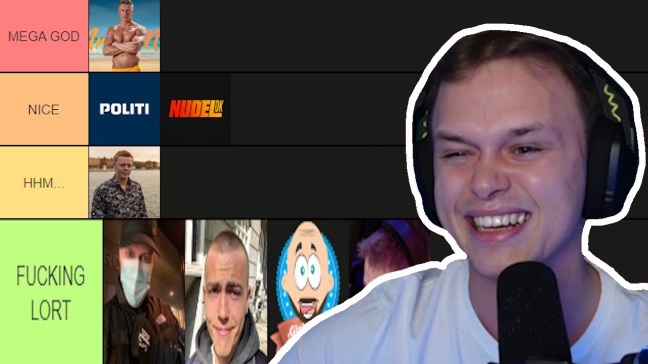 TWITCH TIER LIST - RATER DANSKE STREAMERS - YouTube