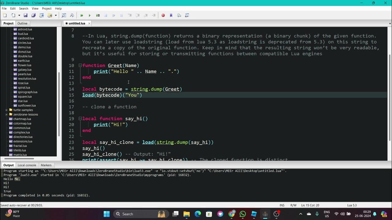 Chapter 2 8 String.Dump() LUA - YouTube
