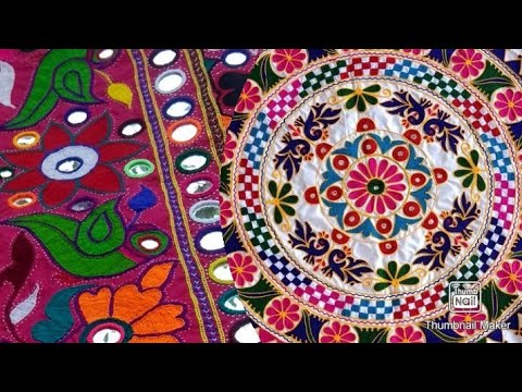 hand |embroidery designs for| bed sheets |and roti kawar| - YouTube