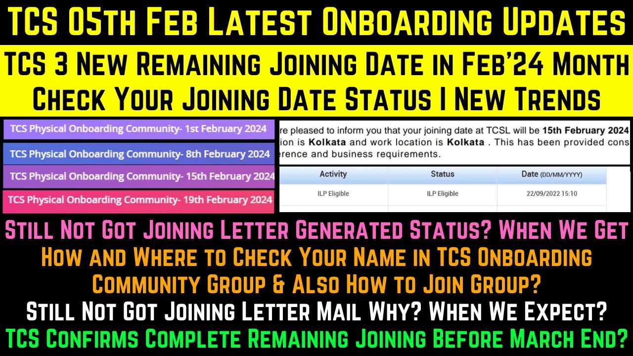 Still Not Got TCS Joining Letter Mail? Waiting for TCS Onboarding Mail ...