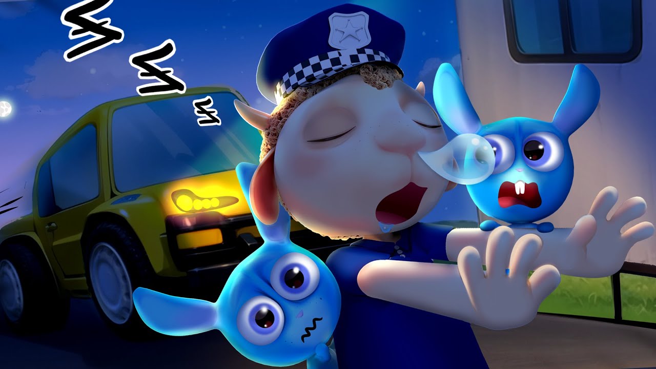 Rabbits's Adventures | Rabbits Help a Sleeping Cop | Short Episodes ...