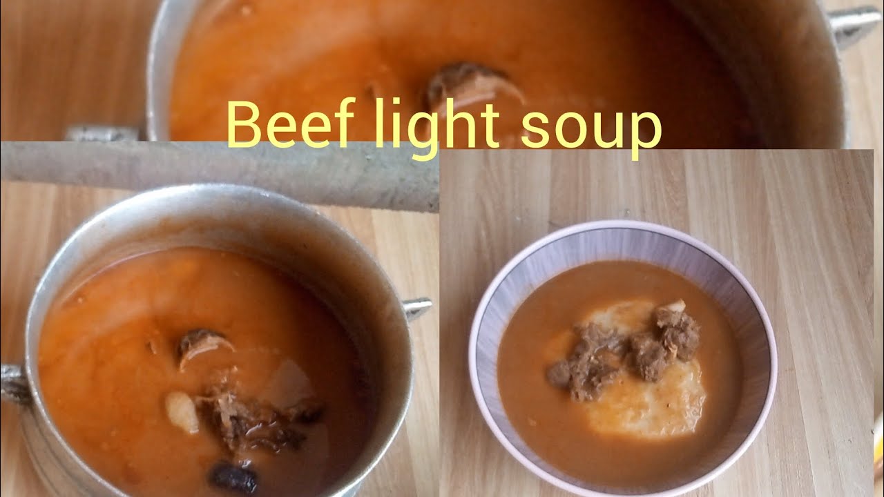 Traditional Ghanaian Delight: Fufu with Beef and Smoked Goat Meat Light ...