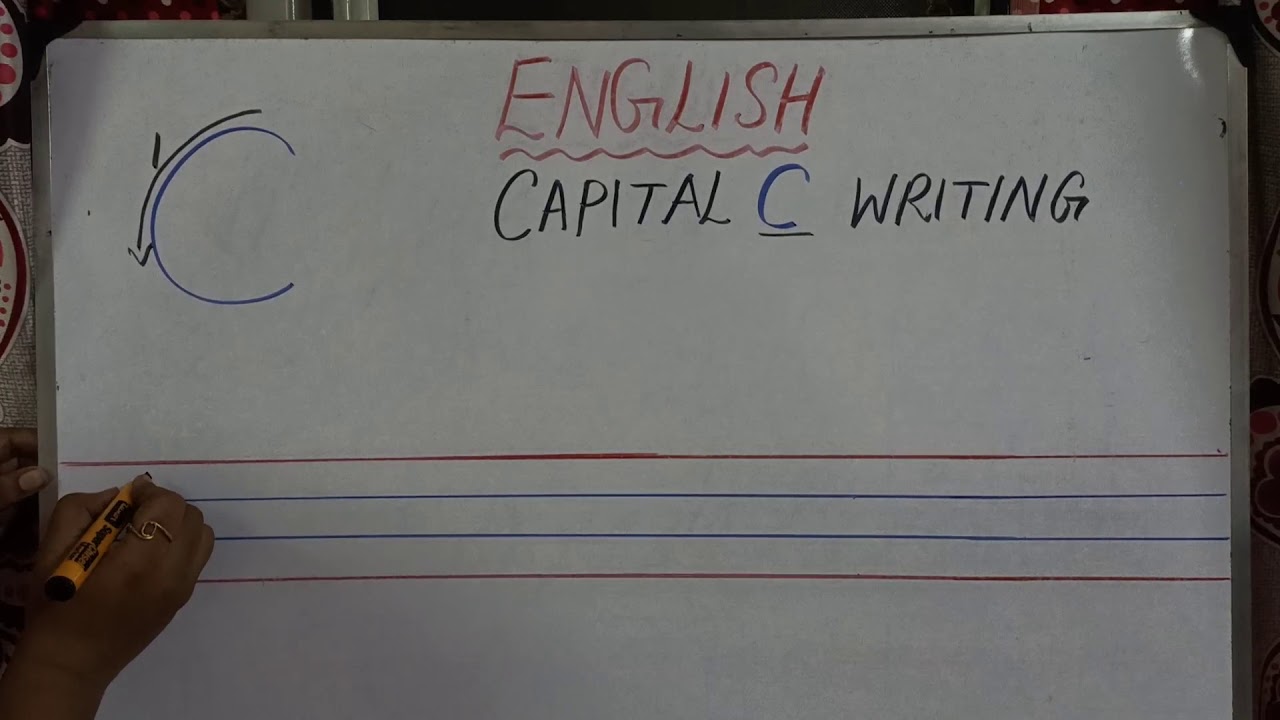 Kindergarten Pre-writing Capital letter C - YouTube